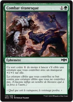 MTG Magic RNA - (x4) Titanic Brawl/Combat titanesque, French/VF | eBay