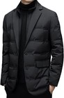 Men Winter Fake Two Suit Style Down Jacket Casual Warm Coat Stand ...