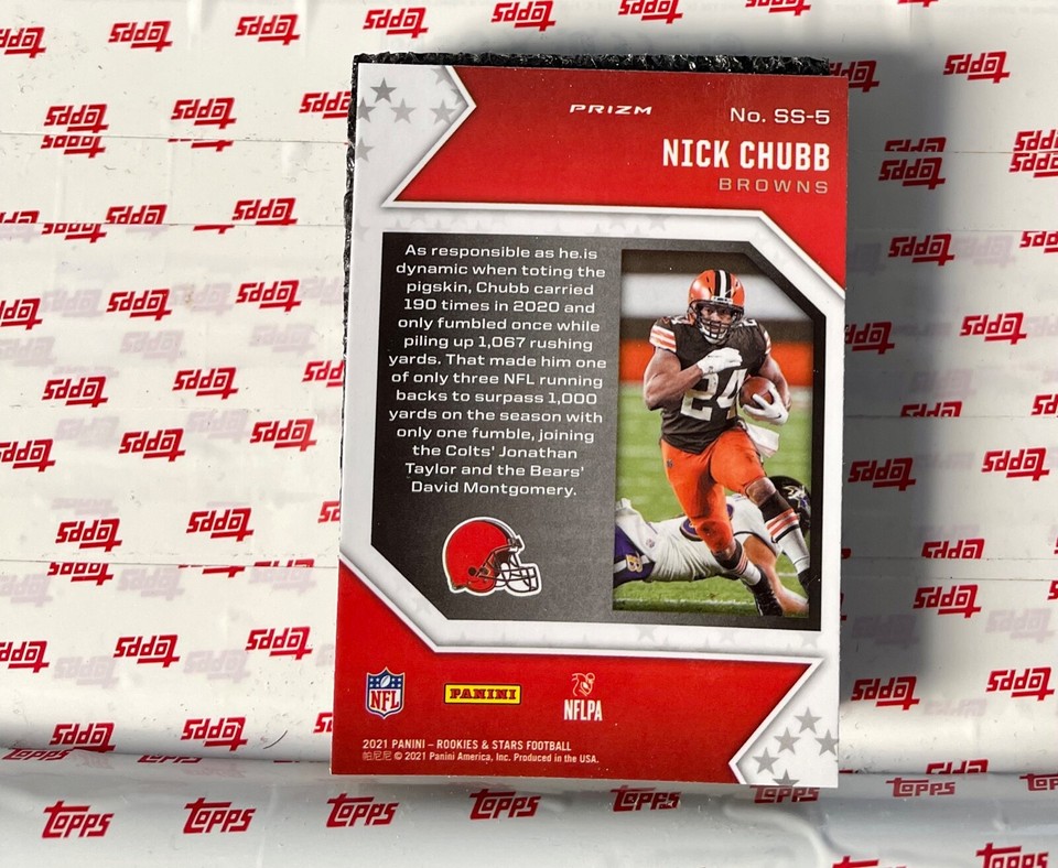 2021 Panini Rookies & Stars Nick Chubb Star Studded Red Plaid Prizm SS ...