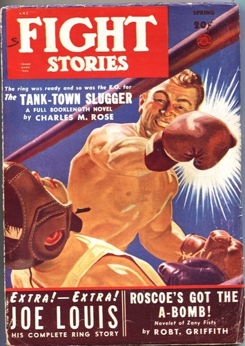 FIGHT STORIES-SPG 1950-JOE LOUIS RING STORY-BOXING PULP THRILLS-FICTION ...