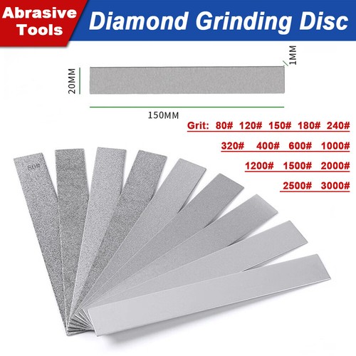 20x150mm Rectangular Diamond Coated Grinding Sanding Disc Sheet Grit 80 ...