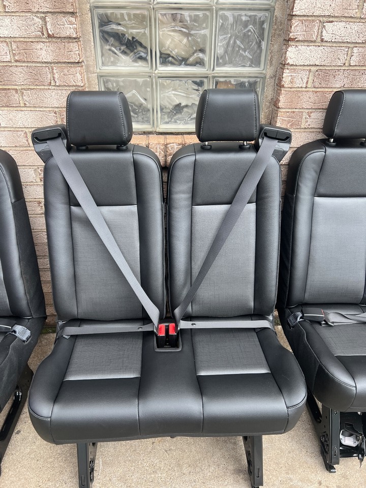 2015-2025 Ford Transit OEM Seat Black vinyal LAST 5th Row Seat COMPLETE ...