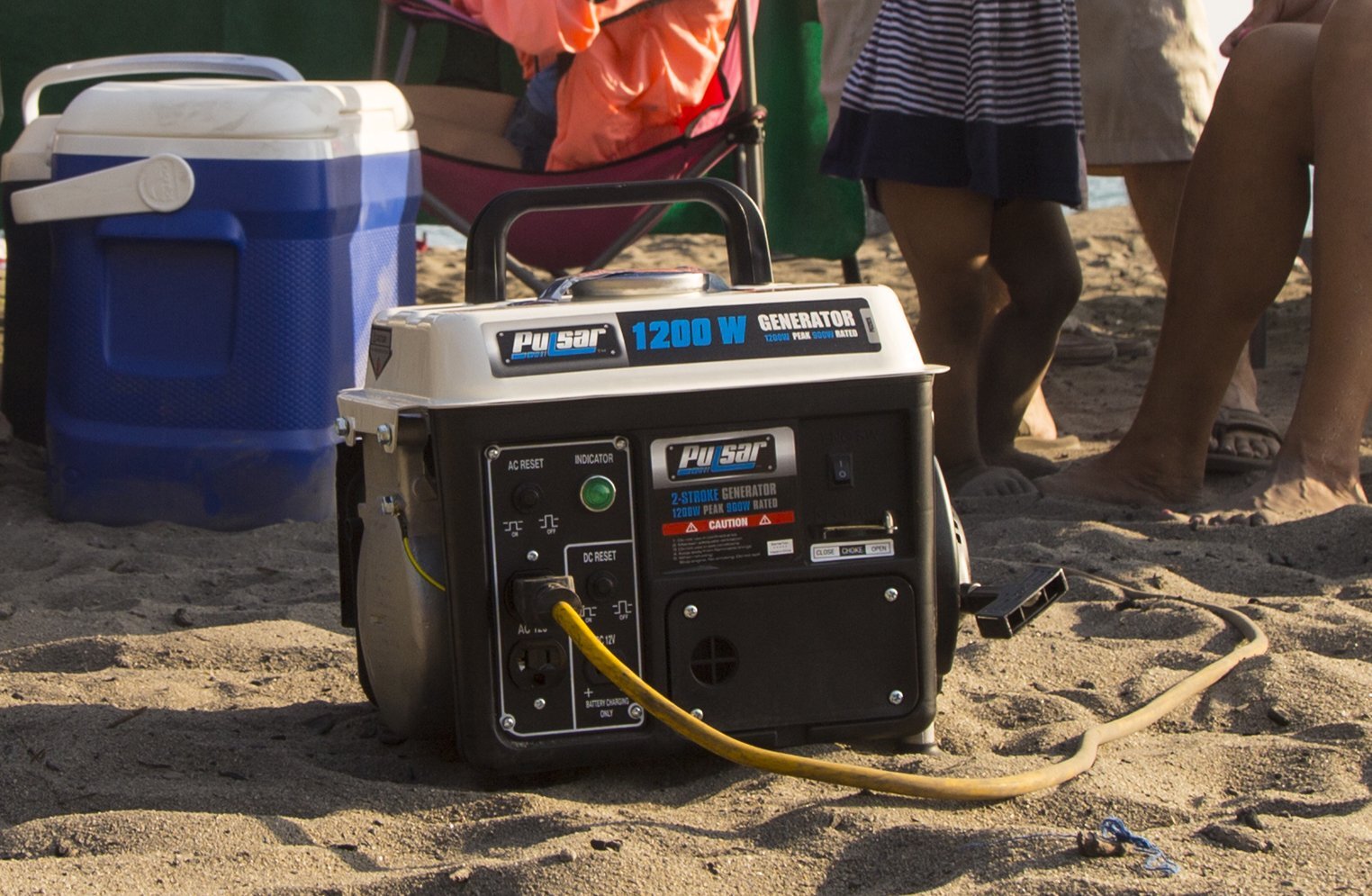 1200 Peak Watt Portable 2-cycle Gas Powered Generator Home RV Camping ...