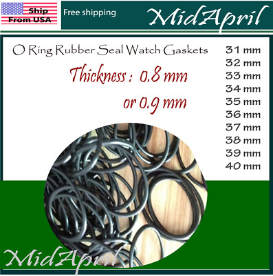 Rubber Watch Case Back O Ring inside 12mm-38mm Thick 0.8 mm 0.9 mm | eBay