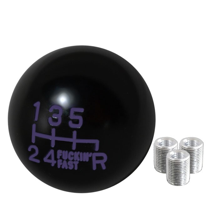 Universal 6 Speed Black Purple Shift Knob M/T Manual Transmission Ball ...