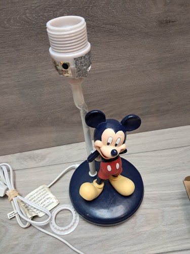DISNEY Mickey Mouse Child Nursery Night Light Lamp W/ Shade 18" 2013 ...