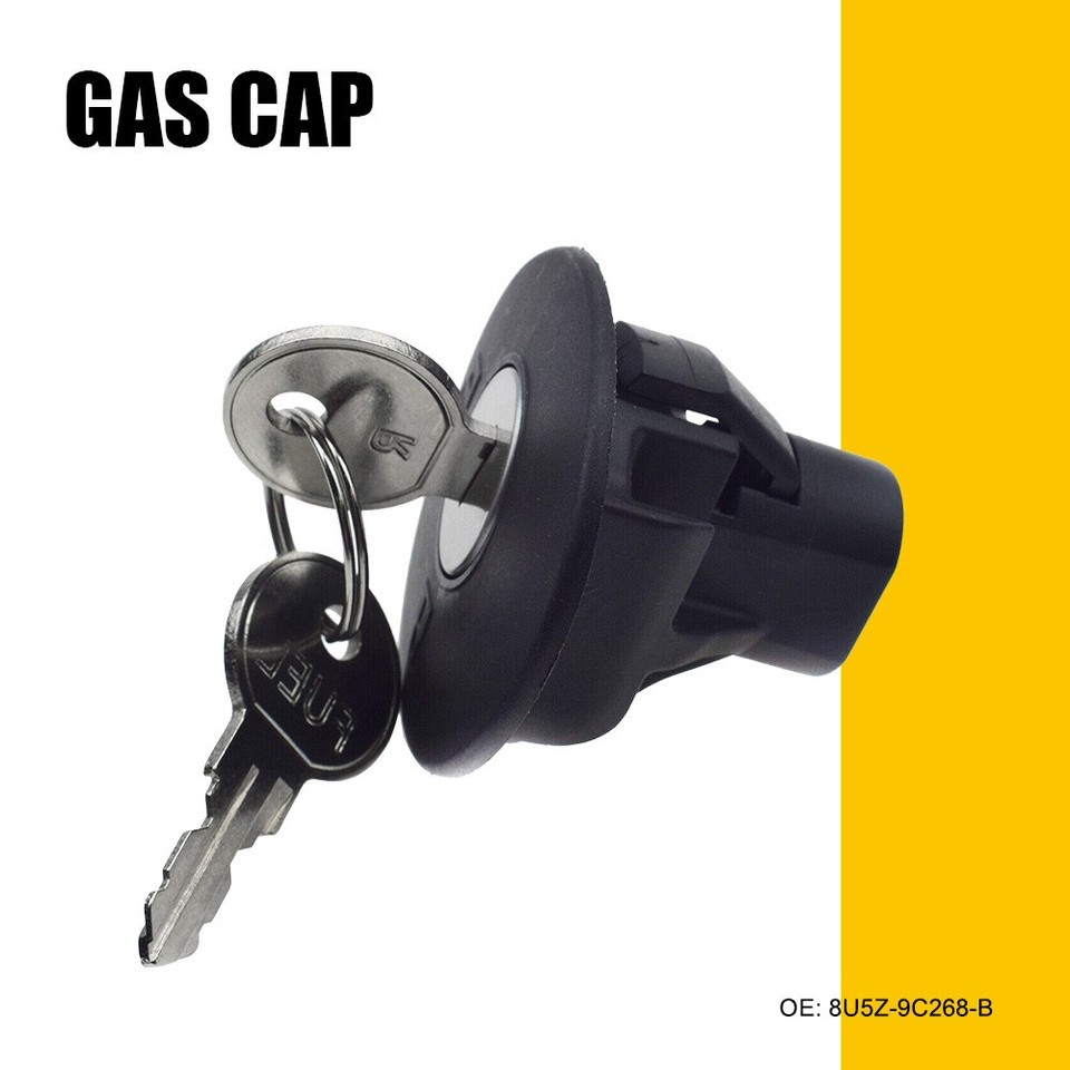 Locking Gas Fuel Tank Cover Cap with 2 Keys 8U5Z9C268B For Ford F-150 ...