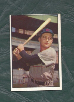 1953 Bowman color baseball card #94 Bob Addis Chicago Cubs EX+ OC | eBay