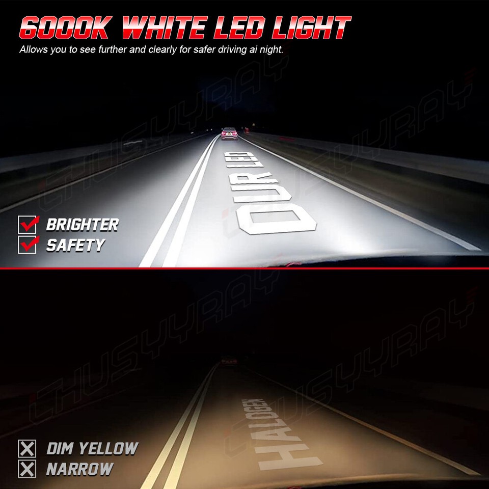 For Chevy Equinox 2005-2009 6000K 2X 9007 LED Headlight High/Low Beam ...