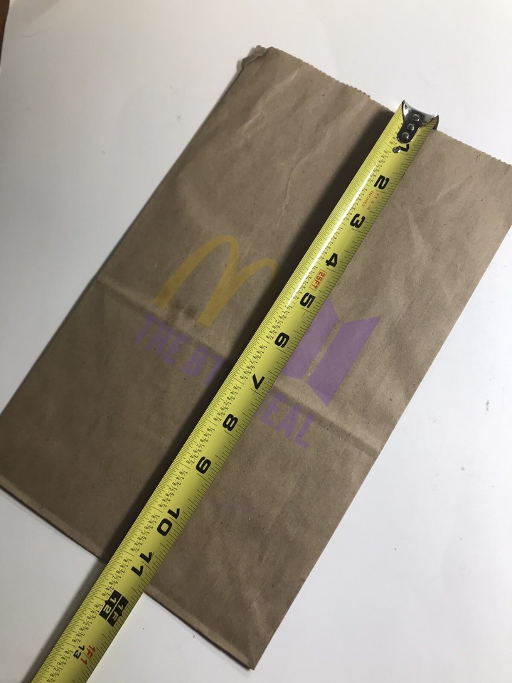 BTS Mcdonald’s Bag Limited Edition Logo Collectible Brown Paper “The ...