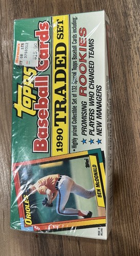 1990 Topps Traded Complete Baseball Card Set NEW Factory Sealed Box 132 ...