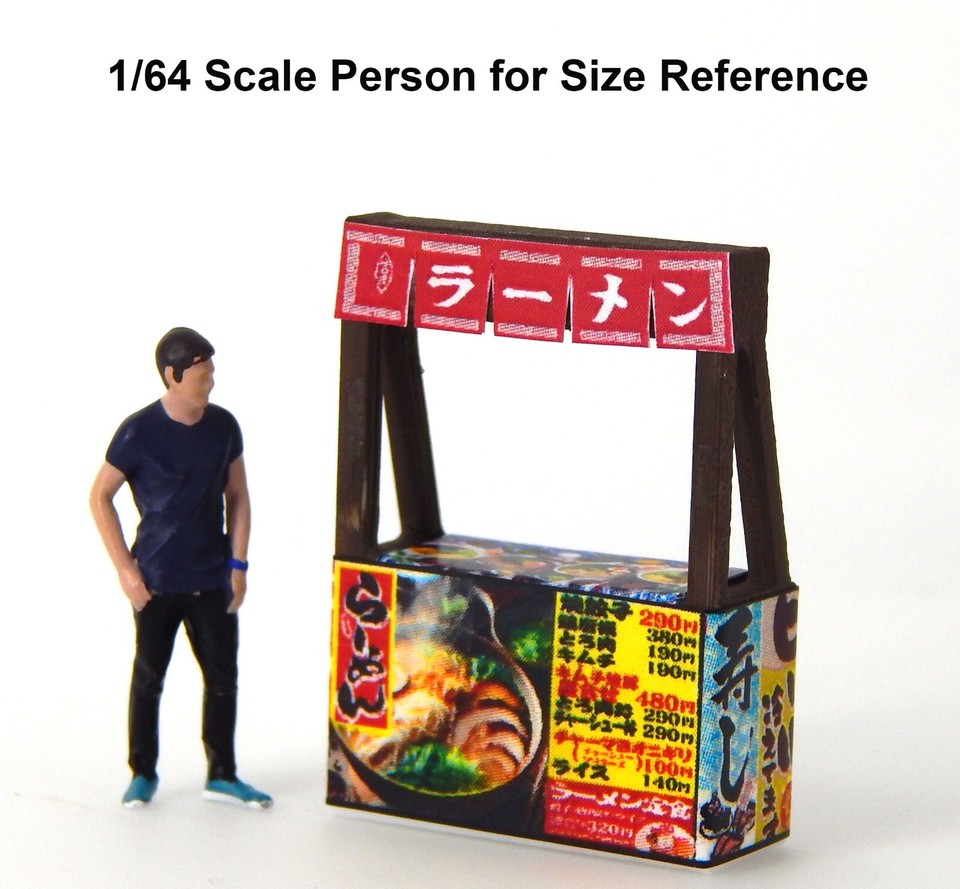 1/64 Diorama Display FOOD STAND CONCESSION STAND City Scene Accessory S ...