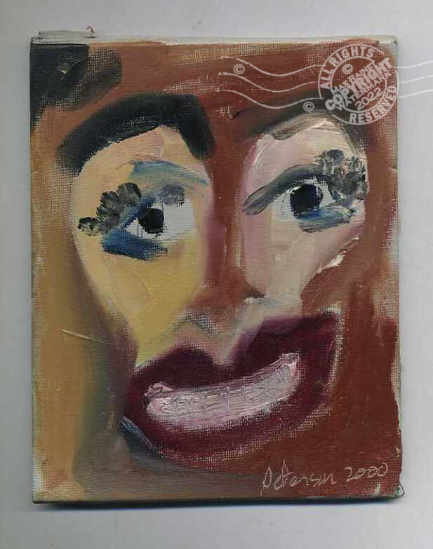 Face Series No 4 in Drag Makeup 2000 C Peterson * Oil Painting * Cheeky ...