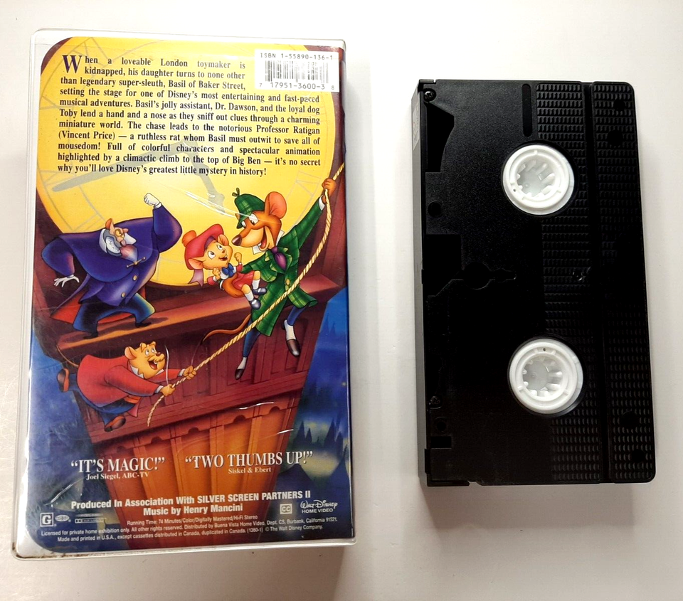 Walt Disney: The Great Mouse Detective VHS 1992 | eBay