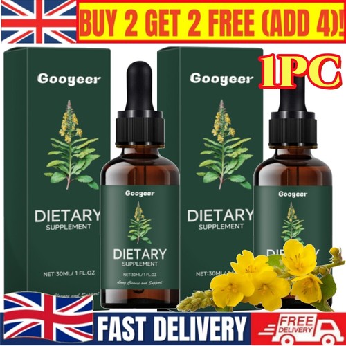 Mullein Leaf Extract Drops 60ml Lung Cleanse Respiratory Herbal Drop ...