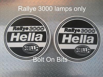 2 HELLA Rallye 3000 Spot light COVERS fits optical pattern & clear ...