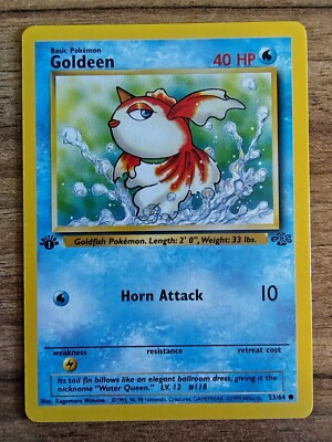 Pokemon Card TCG - Goldeen - 53/64 - Jungle Set | eBay Australia