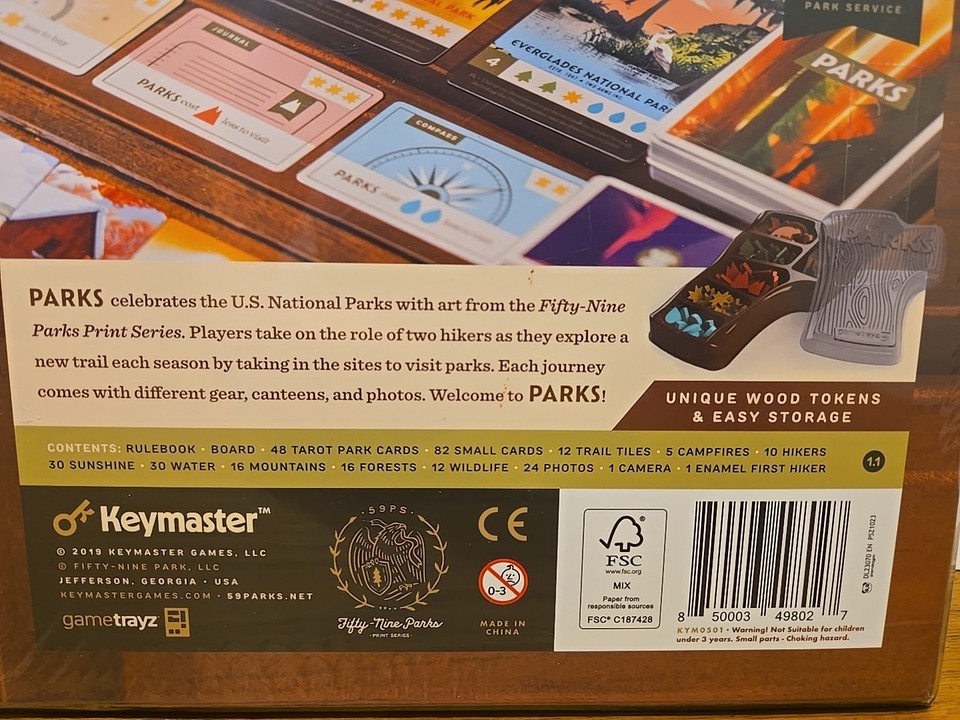 Keymaster Games Fifty Nine Parks Board Game Henry Audubon New In Box KYM0501 | eBay