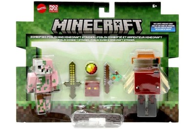 Minecraft: Action Figure 2-Pack - Zombified Piglin & Minecraft Strider ...