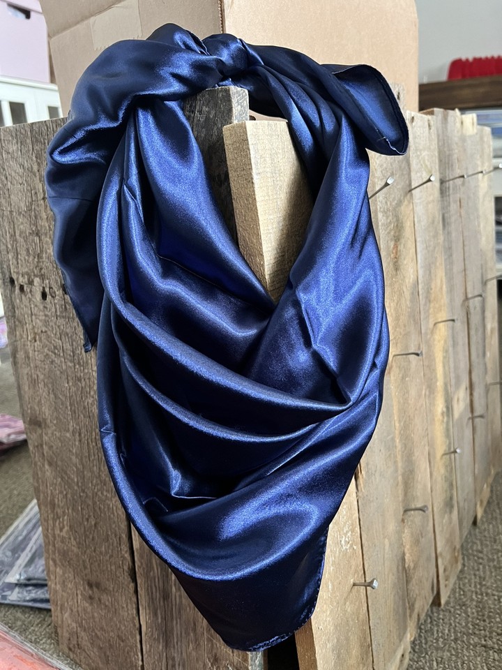 Wild Rag Western Scarves Solid Navy Blue Cowboy Neck Scarf Beautiful 36 ...