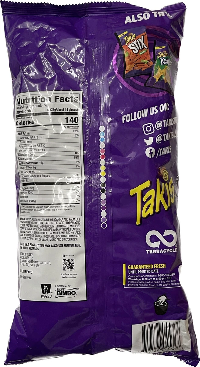 Takis Nutrition Label