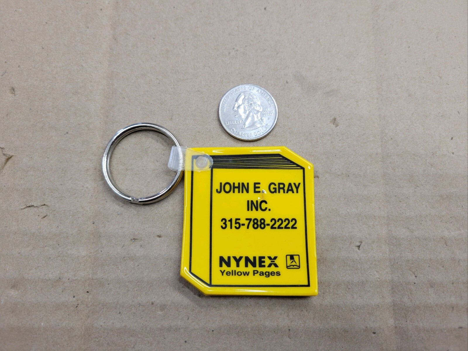 John Gray NYNEX NY Yellow Pages Vintage Keychain Key Chain Ring Loop ...