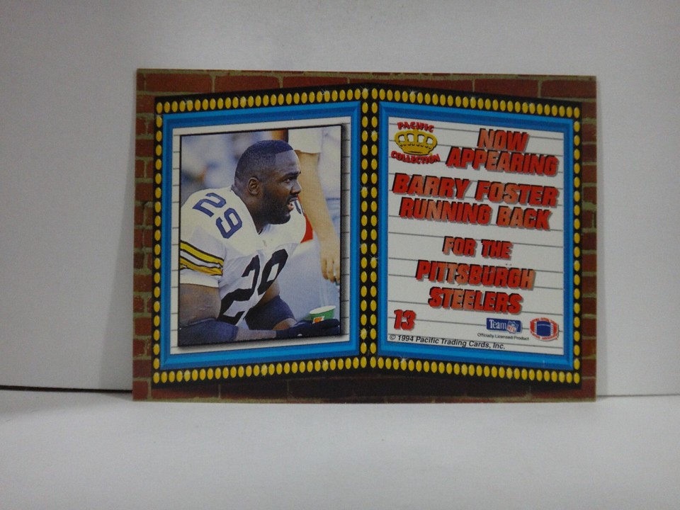 Barry Foster Pittsburgh Steelers 1994 Pacific Marquee Prizm Card #13 | eBay