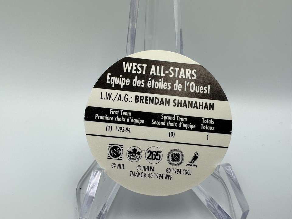 1994-95 Canada Games NHL Hockey POGS & Checklists - #251-384 - Pick ...