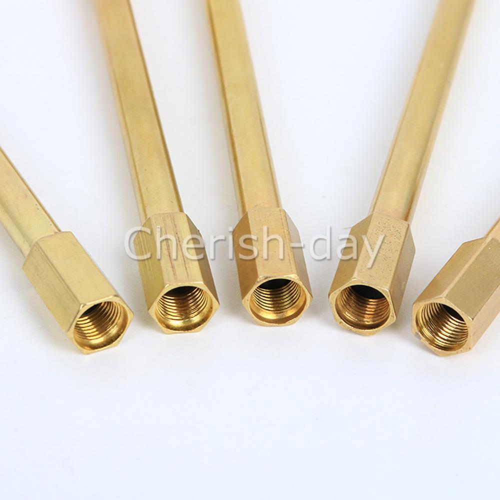 4X VALVE EXTENSION TYRE STEM ADAPTER STRAIGHT 100 MM BRASS TRUCK BUS ...