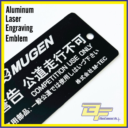 Aluminum Laser Engraving Emblem MUGEN ,Spoon & Varis Competition JDM ...