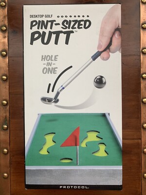 Protocol Desktop Golf Pint-Sized Putt Hole-in-One New Putter Metal ...