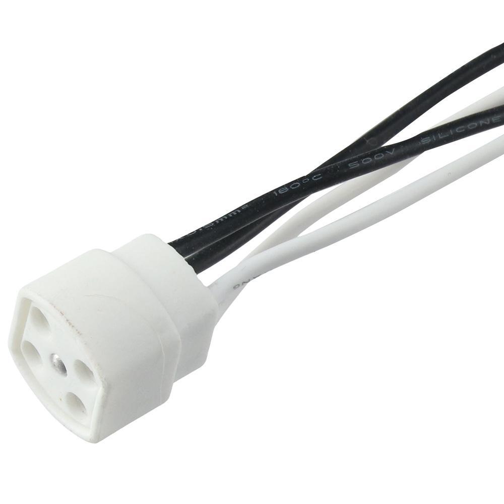 4 PCS Ceramics G10Q Tube Light Socket Fluorescent Lamps Lamp Holder ...