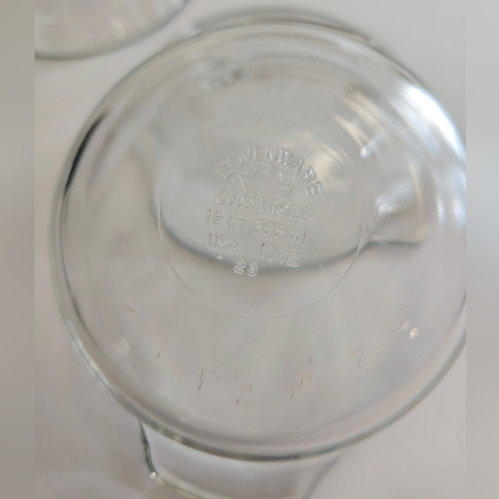 Vintage Set Of 4 L'Ovenware 12 Oz Casserole Clear Round Glass Dish | eBay
