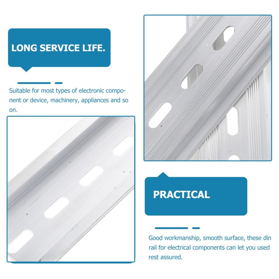 3 Pcs Din Rail Aluminium Slotted Aluminum for Electrical Components ...