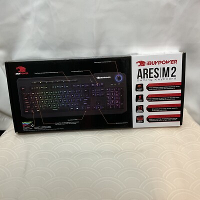 Brand New iBuyPower Ares M2 Wired Gaming Keyboard RGB Lighting Spill ...