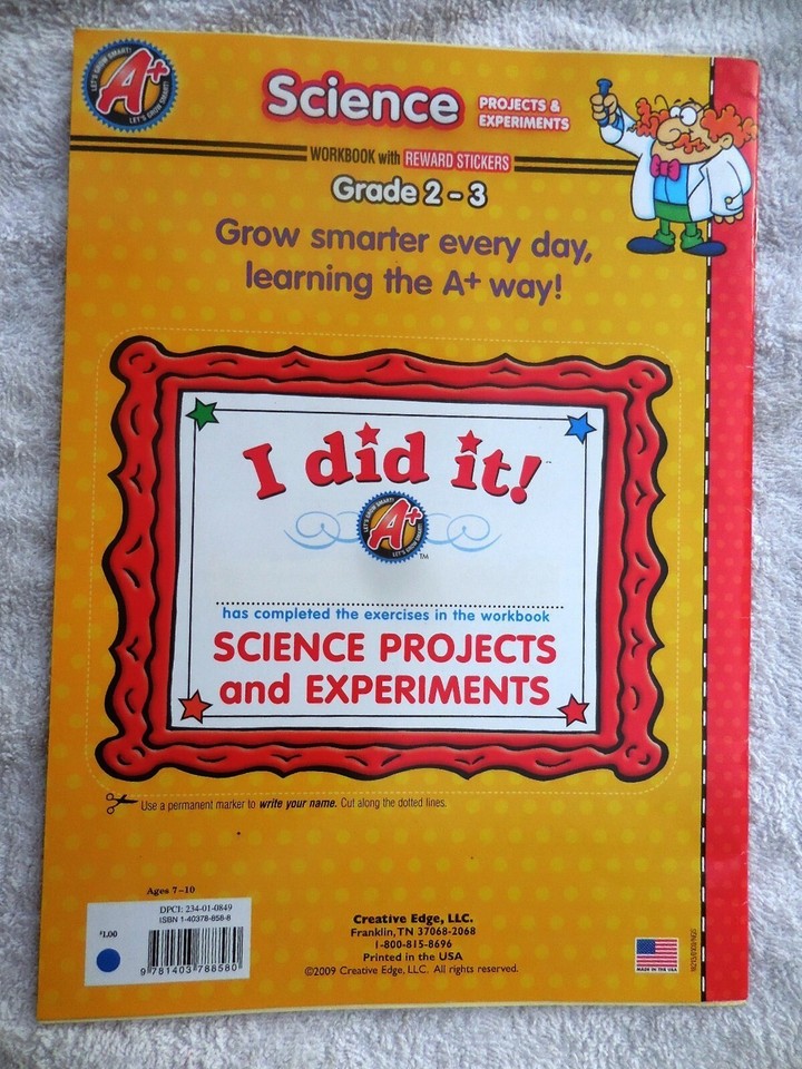 CHILDREN's Science Projects & Experiments: No. 4 Workbook Let's Grow ...