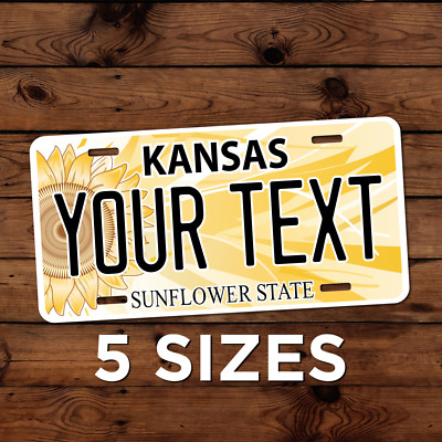 Personalized Kansas License Plate 5 Sizes Mini to Full Size Free ...