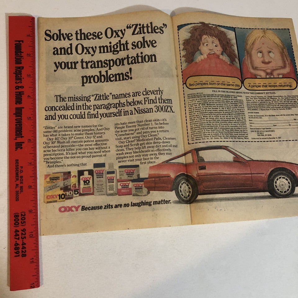 1987 Oxy Zittles Print Ad Advertisement Universal Studios pa21 | eBay
