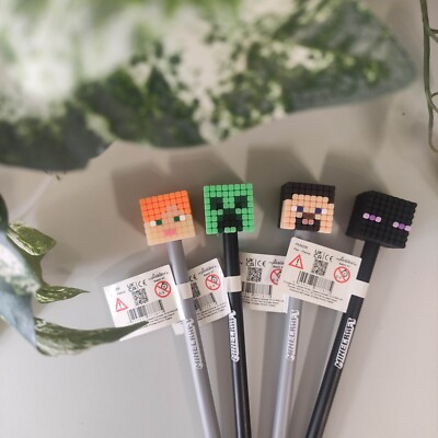 Minecraft Pen Set - 4 Character Pen - Fine Tipped | eBay UK