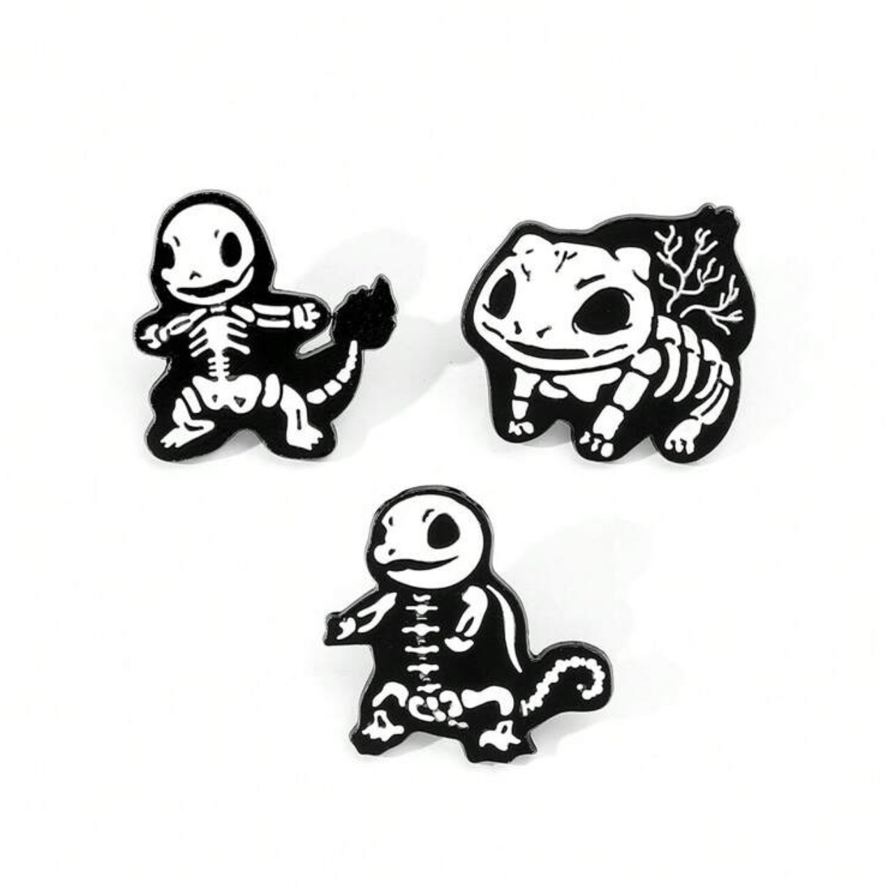 PIN SET POKEMON SKELETON (3pcs) Charmander/Squirtle/Bulbasaur | eBay