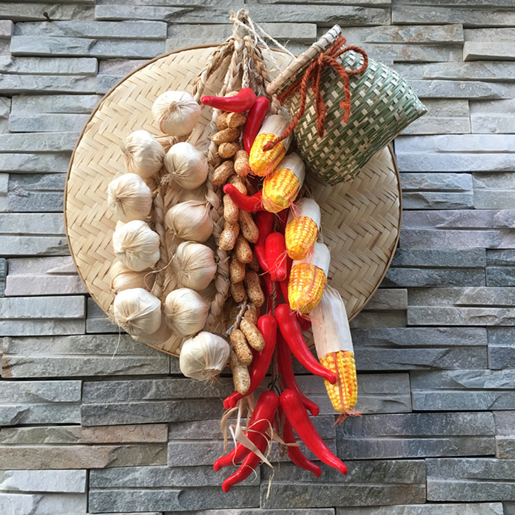 1 Bunch Hanging Fake Vegetable Artificial Corn Pepper Garlic Hanger ...