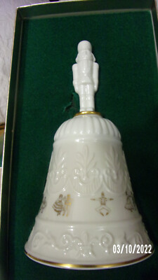 Lenox The Nutcracker Bell Fine Ivory China Christmas Bell 24kt Gold ...