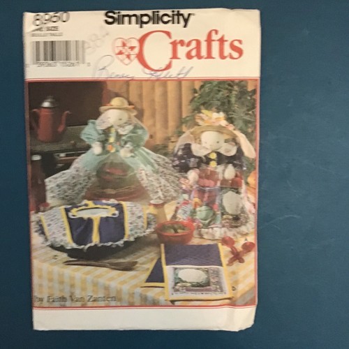 8950 SIMPLICITY CRAFT PATTERN BUNNY CASSEROLE CANNISTER COVERS UMBRELLA ...