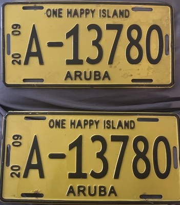 Aruba License Plates One Happy Island 2009 | eBay