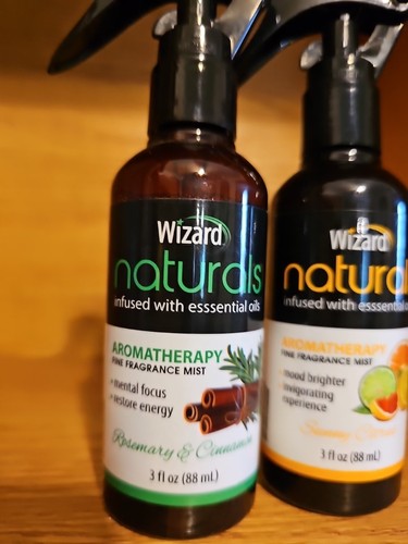 WIZARD NATURALS Essential Oil AROMATHERAPY Fragrance Mist SUNNY CITRUS ...