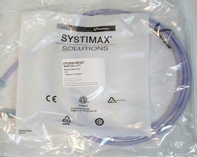 (3x) Cat 6 Modular Patch Cable, Commscope Systimax 7-FOOT Cord Lilac ...