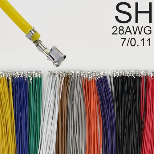 SH 1.0mm 20cm Crimped Wires Pack of 10 Crimp Connector B2W (JST SH ...