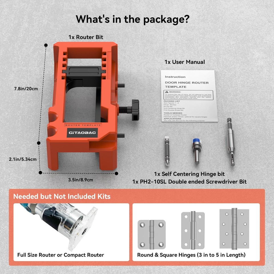 Door Hinge Jig Door Hinge Router Template Door Hinge Mortiser Hinge ...