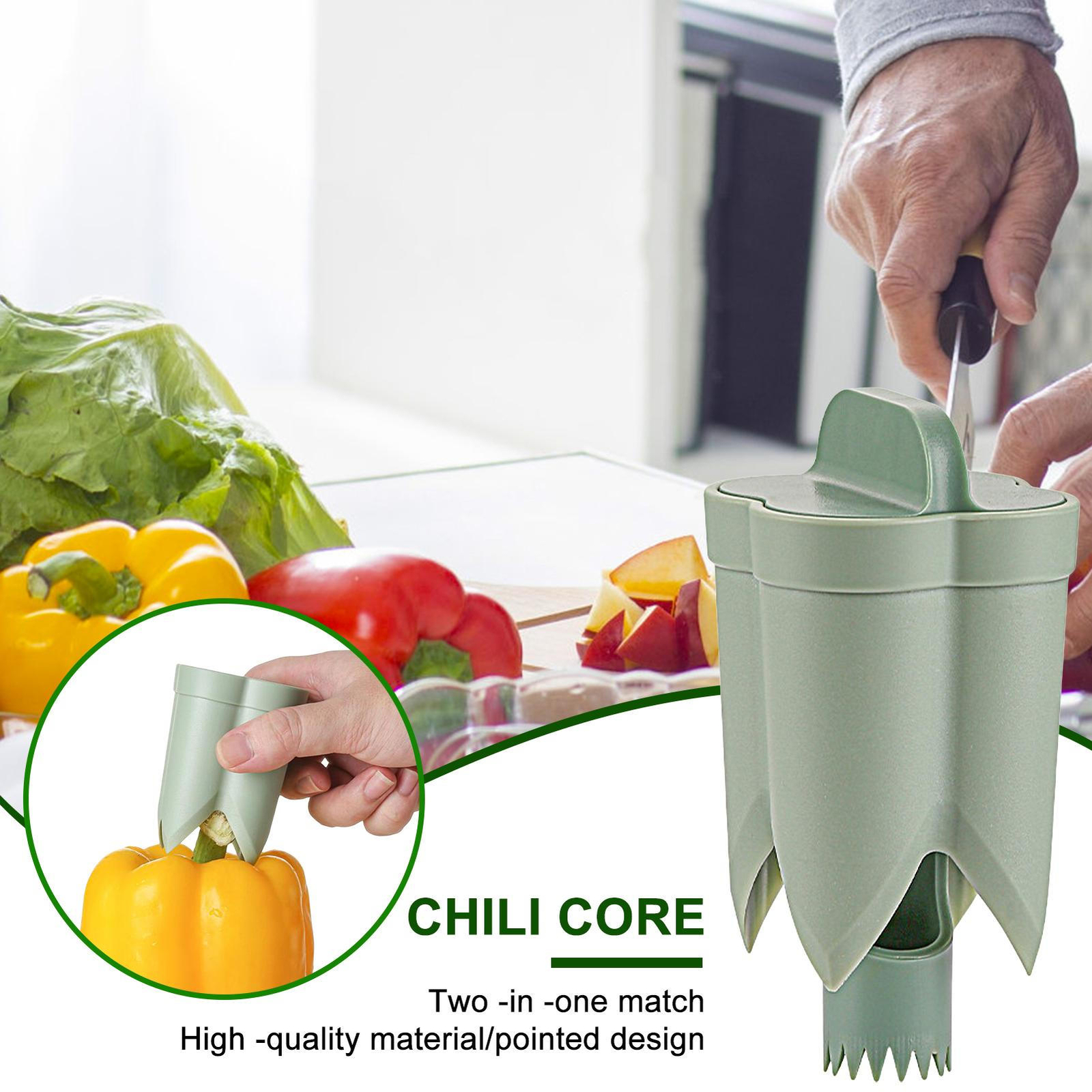 Cucumber Jalapeno Pepper Corer Core & Chili Remover Plastic Kitchen ...