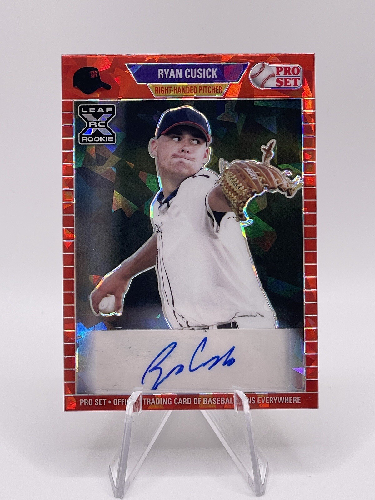 2021 Leaf Pro Set Rookie Autograph Ryan Cusick RC Auto PA-RC2 Oakland A ...